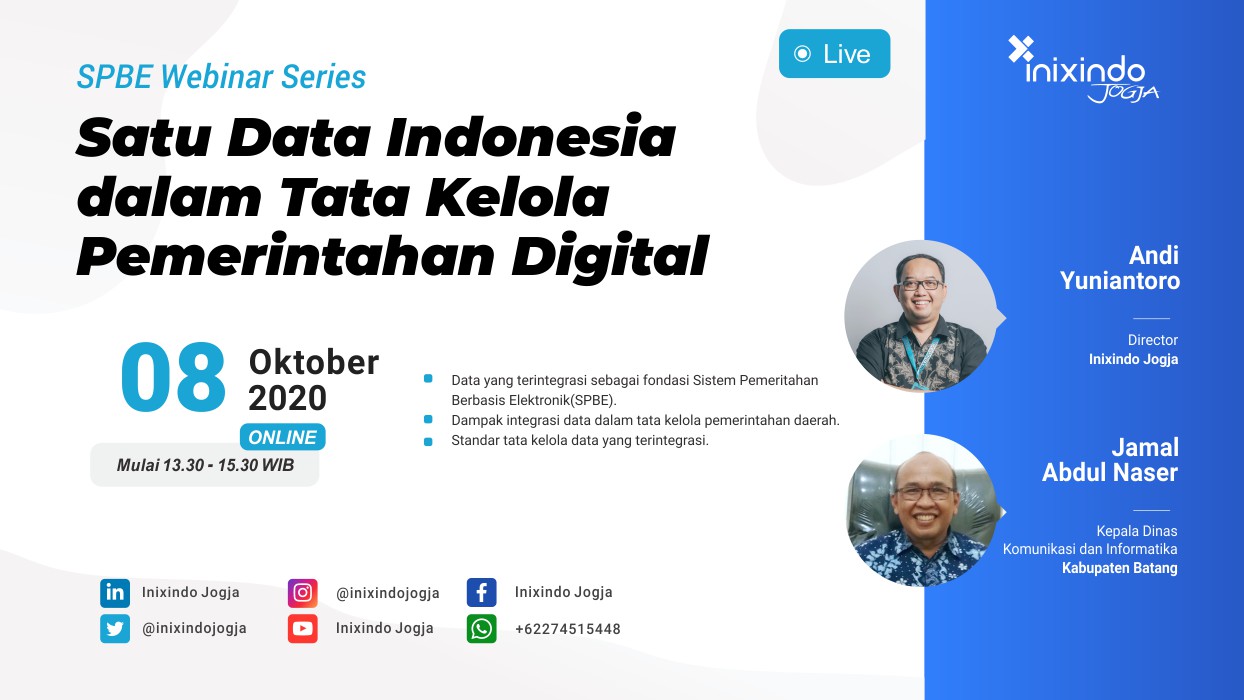 [Webinar] Satu Data Indonesia Dalam Tata Kelola Pemerintahan Digital ...